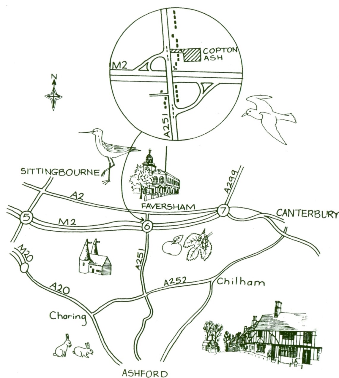 How to find us – Copton Ash Garden